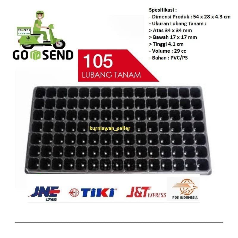 Jual Tray Semai 105 Lubang Pot - Pot Semai Benih - Seedling pot ...