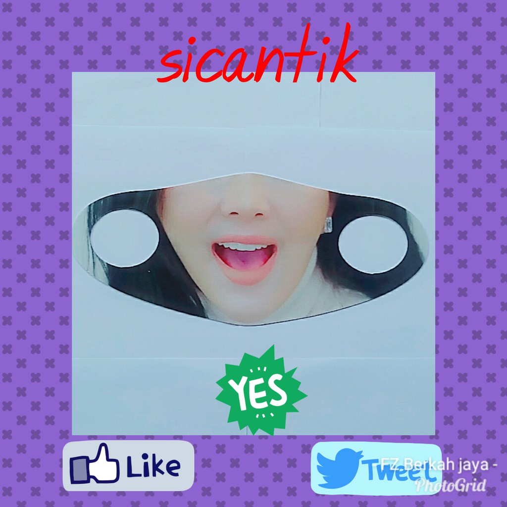 Jual Masker karakter wajah / masker skuba gambar wajah / MASKER JENGGOT ...