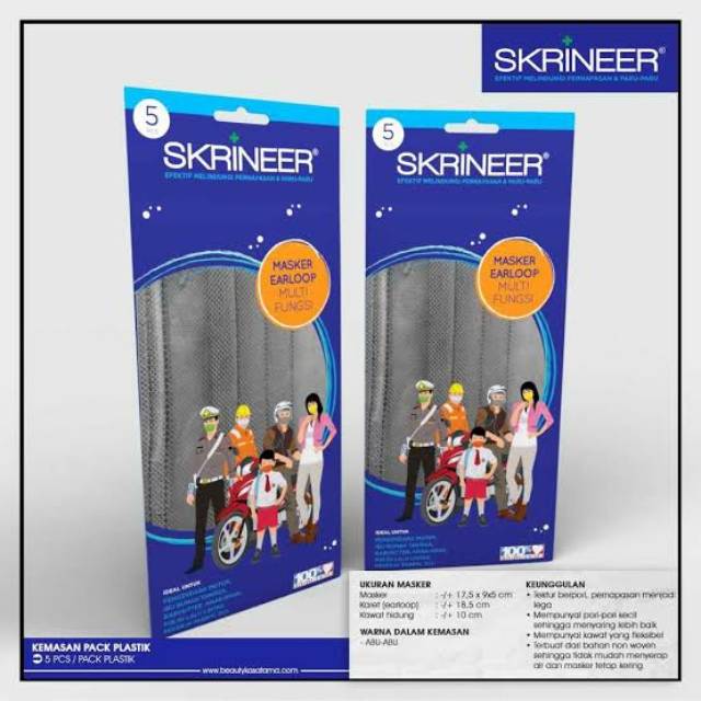Jual Skrineer mask (isi 5 pcs/pack) | Shopee Indonesia