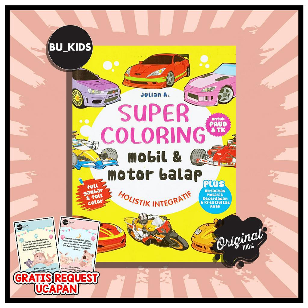 Jual Buku Mewarnai Mobil Dan Motor Balap Super Coloring Anak Tk Paud ...