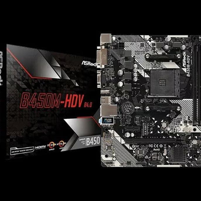 Jual ASRock B450M-HDV (AM4, AMD Promontory B450, DDR4, USB3.1, SATA3 ...