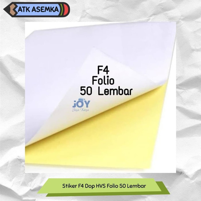 Jual Stiker F4 Dop HVS Folio 50 Lembar Atk | Shopee Indonesia