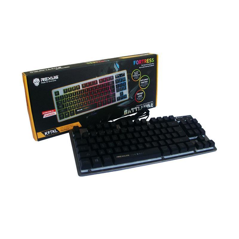 Jual keyboard gaming/keyboard pc/Rexus K9 TKL Fortress Backlit Floating ...