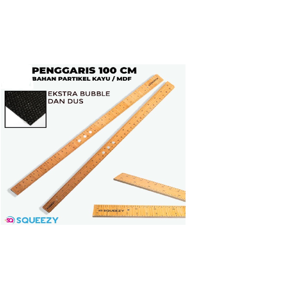 Jual Penggaris Panjang / Penggaris Kayu 100cm / PARTIKEL KAYU / MDF ...