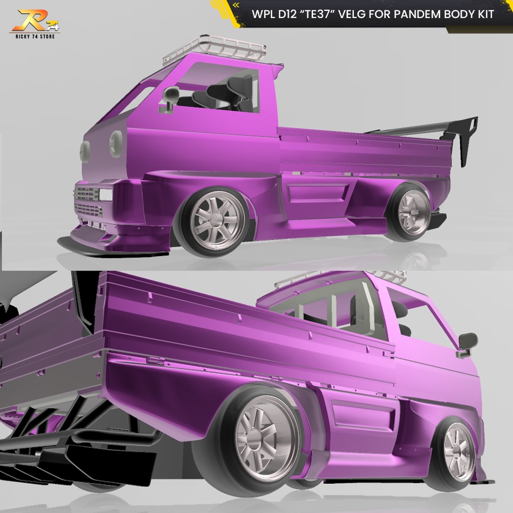 Jual Velg TE37 dan Ban untuk Body Kit PANDEM - RC Drift 3D Print WPL ...