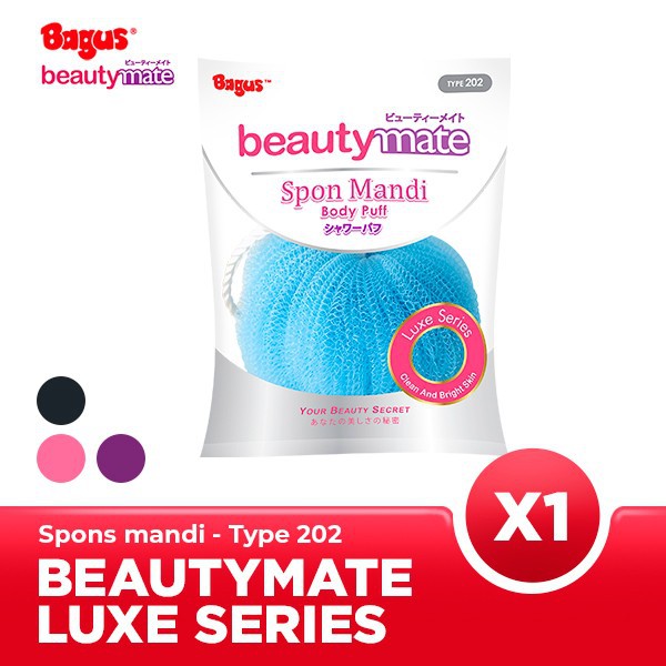 Jual Bagus Busa Spons Mandi Luxe Series Beautymate Shower Puff Sponge ...