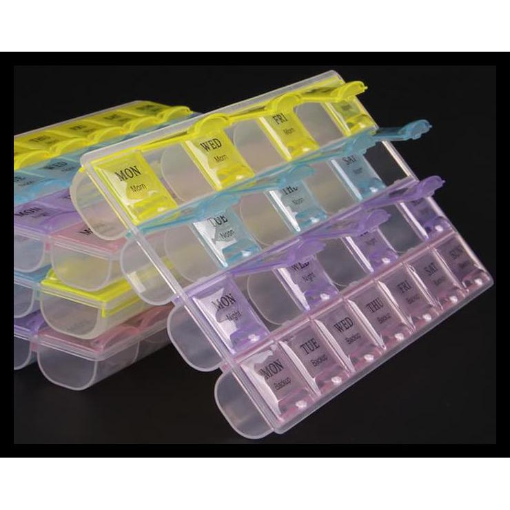 Jual Medicine Pill Box - Kotak Obat 28 Sekat 7 Hari | Shopee Indonesia