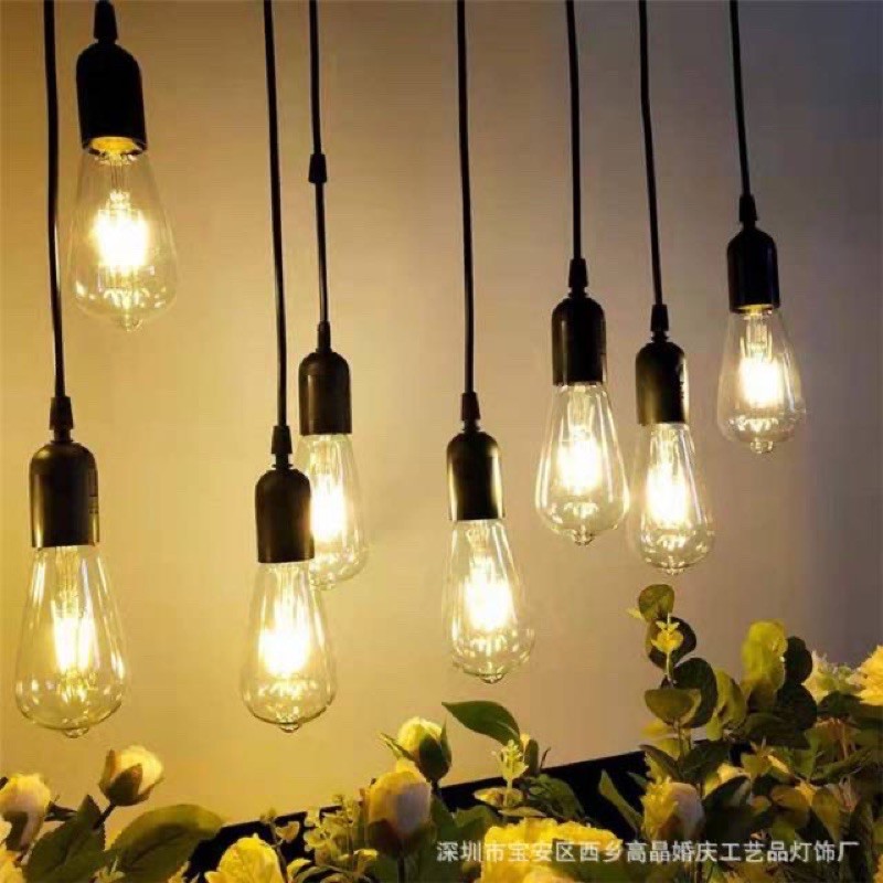 Jual BOHLAM LAMPU LED KUNING FILAMEN CAFE EDISON ST64 G45 G80 C35 4W 2W ...