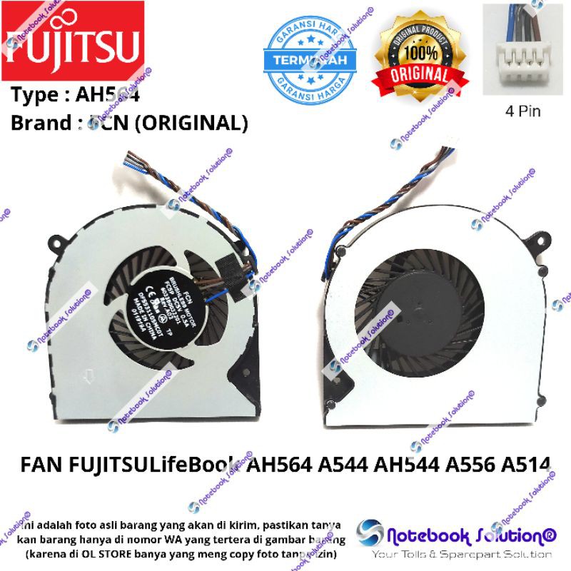 Jual KIPAS COOLING FAN FUJITSU LIFEBOOK AH564 A544 AH544 A556 A514 ...