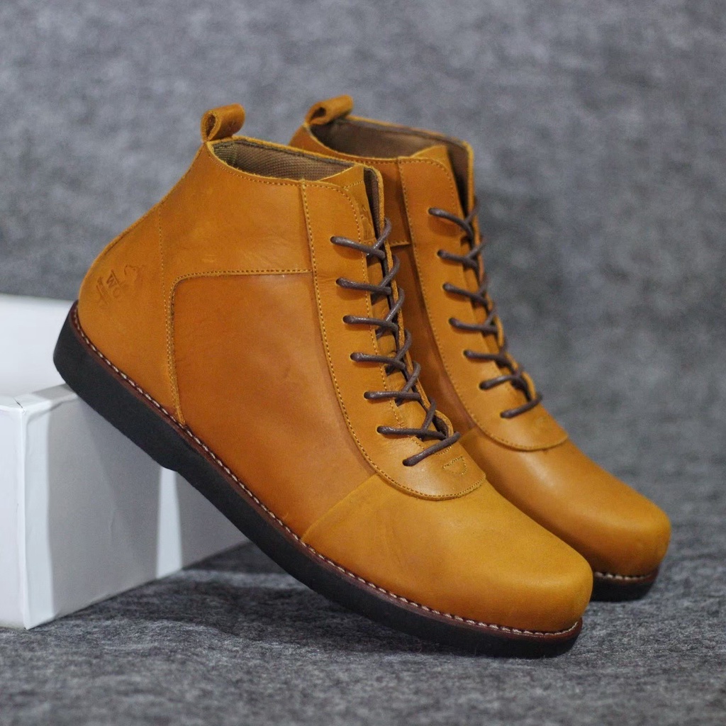 Jual Sepatu Boot Pria Sepatu Boot Fashion Sepatu Kulit Asli Original ...