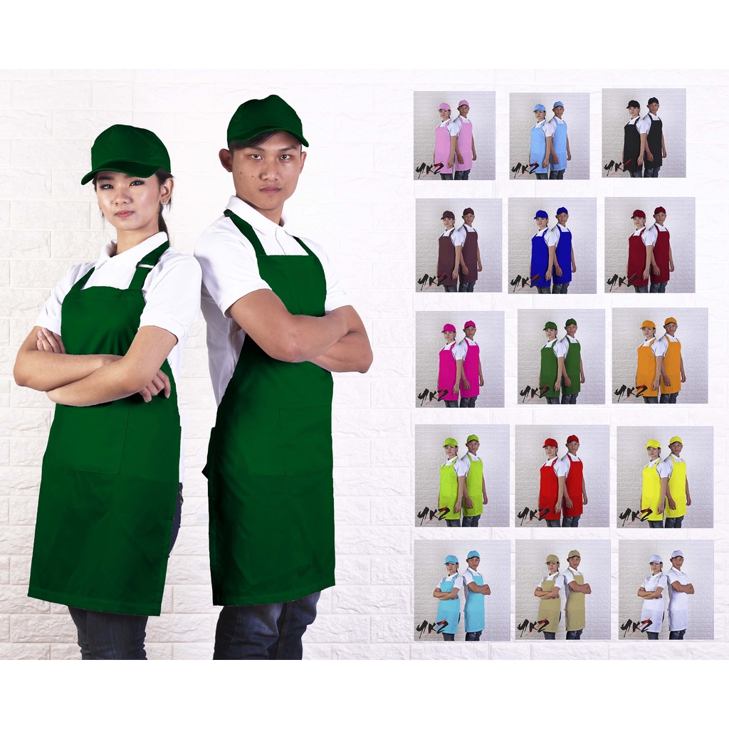 Jual apron barista polos/ celemek polos / apron kitchen / apron barber ...
