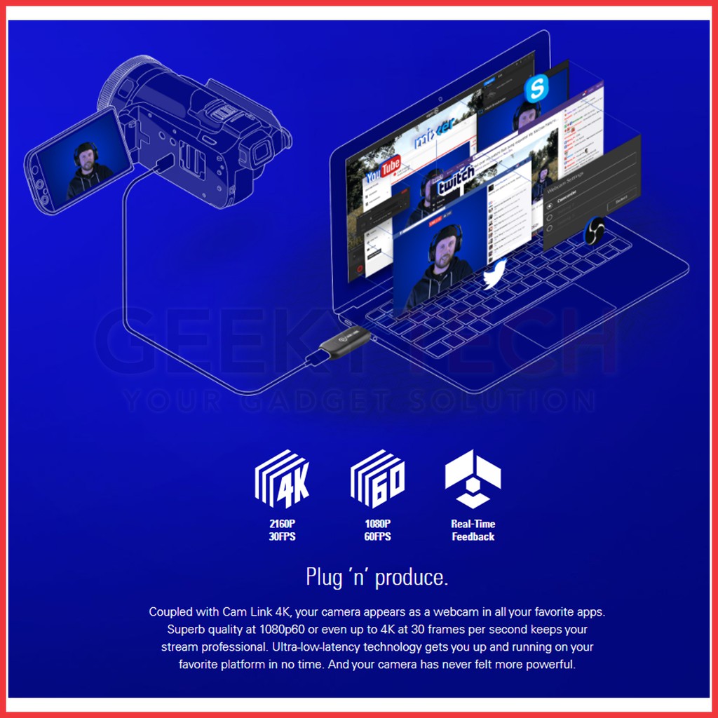 Jual Elgato Cam Link 4K / Camlink 4K HDMI Capture Record | Shopee Indonesia