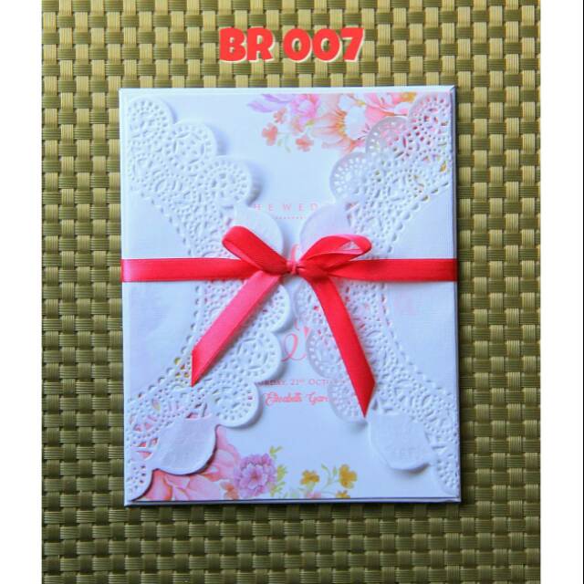 Jual Undangan bunga renda hard cover 07 | Shopee Indonesia