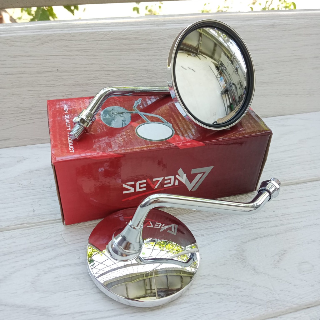 Jual SPION RETRO BULAT CLASSIC KACA CEMBUNG HND YAMAHA CHROME HITAM CB ...