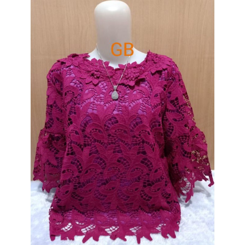 Jual blus brokat cantik | Shopee Indonesia