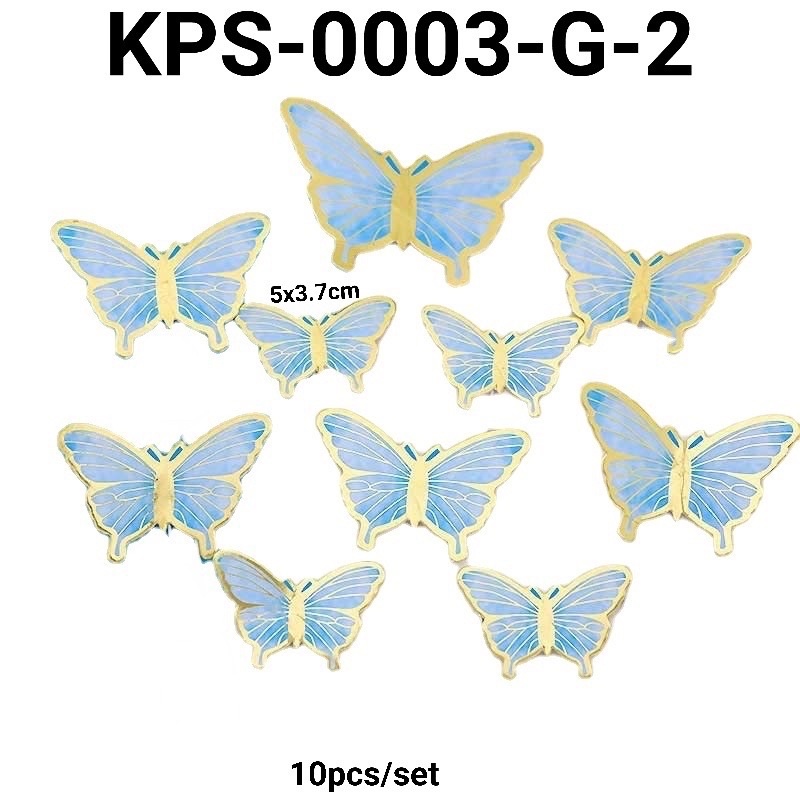 Jual 10 potong topper kupu-kupu 3D / butterfly hiasan dekorasi kue ...