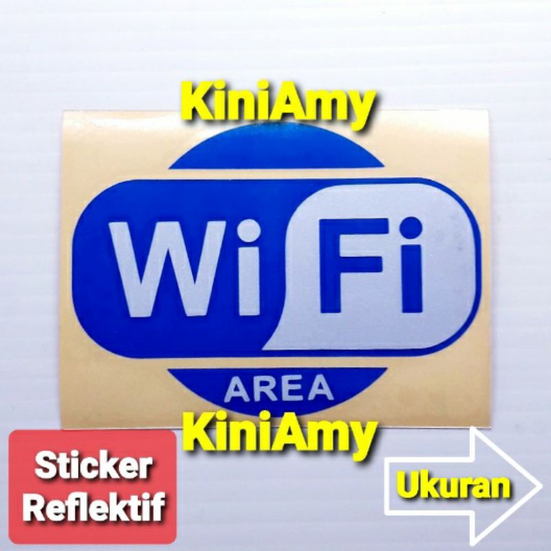 Jual Cutting Sticker Reflektif Wi Fi Area (Real Pict Sesuai Foto Produk ...