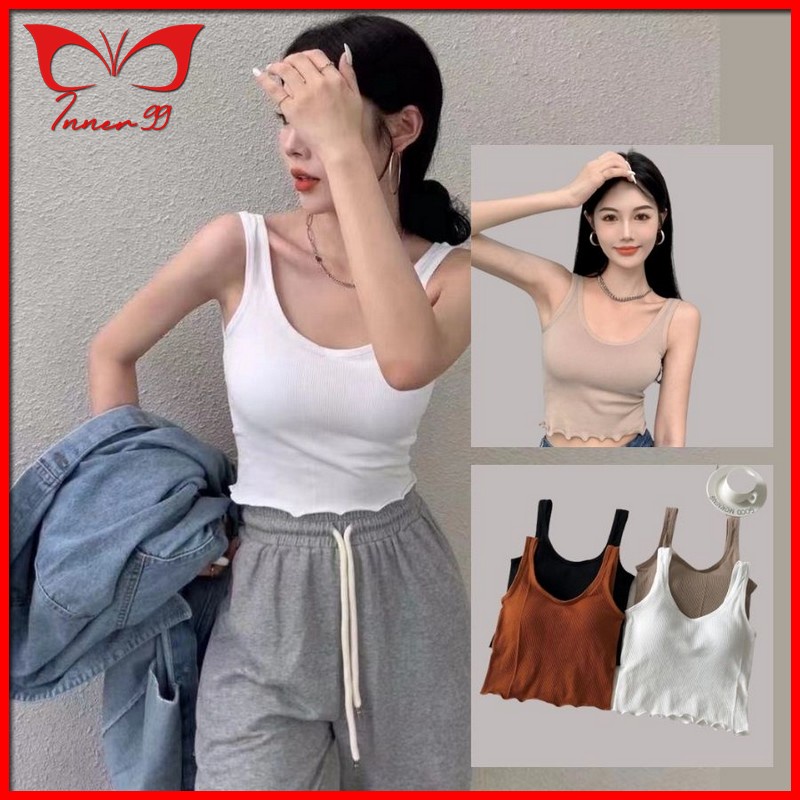 Jual Inner99 Tank Top Bra Wanita / Tanktop Crop Bahan Elastis Pakaian ...