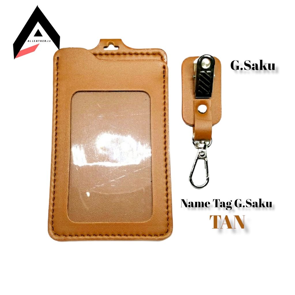 Jual Name Tag Dompet Kartu Lanyard by AL Leather Kulit Sintetis ...