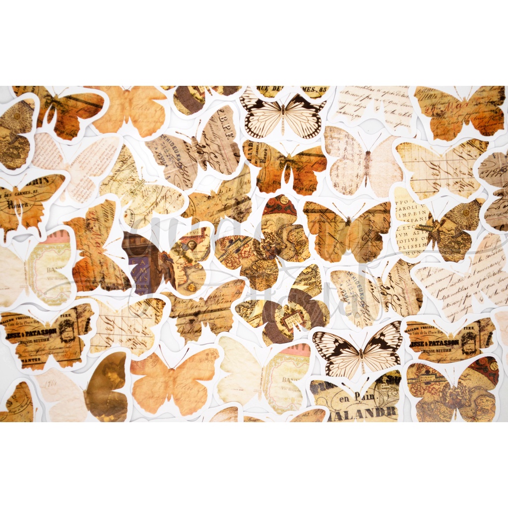 Jual Stiker Vintage Butterfly Deco Sticker Motif Kupu Kupu DIY GH ...