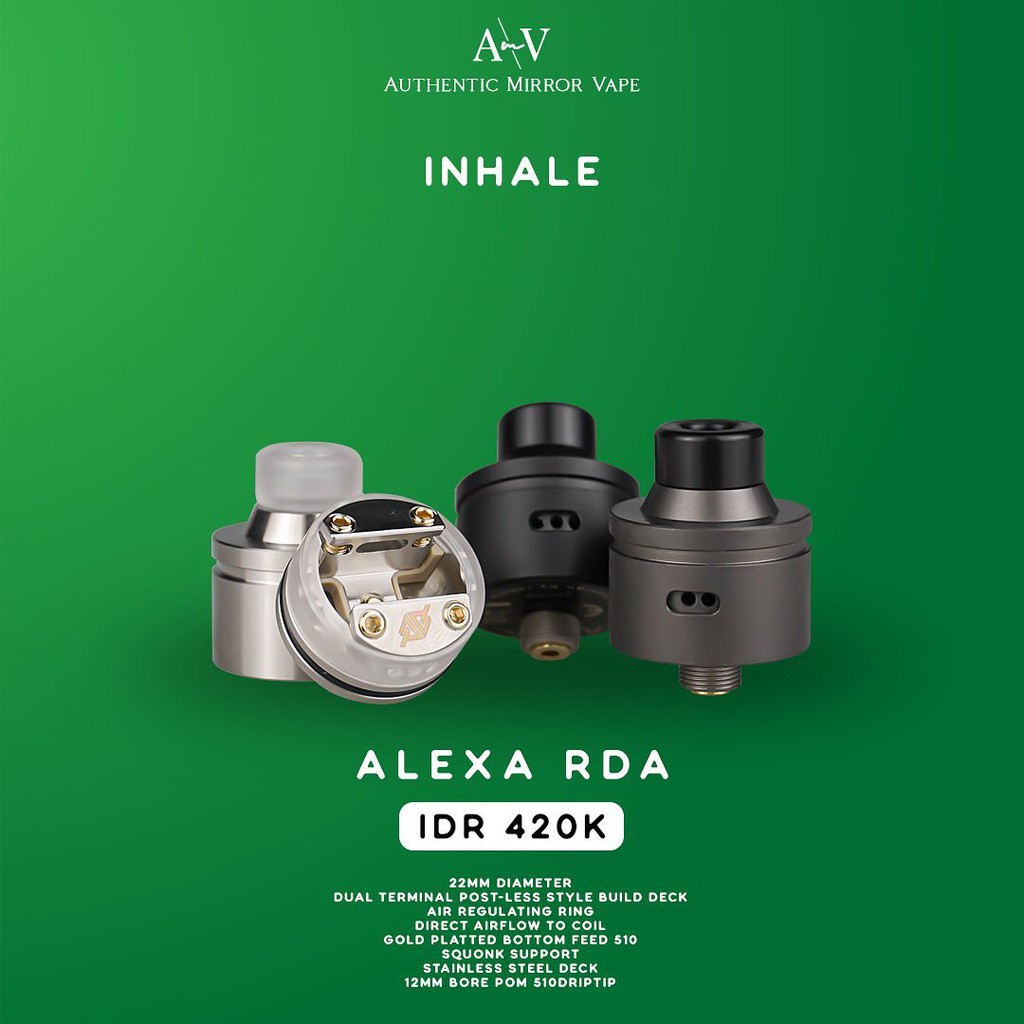 Jual Alexa RDA 100% Authentic By Inhale - AT | Shopee Indonesia
