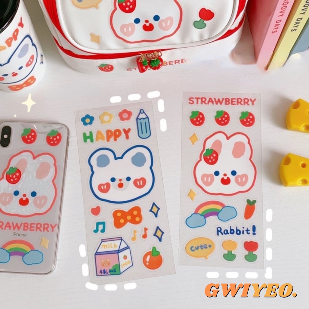 Jual Decorative Sticker PVC 02 Tahan Air Korean Style Scrapbook Planner ...