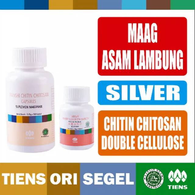 Jual Obat mag asam lambung/chitin chitosan/double cellulose/paket ...