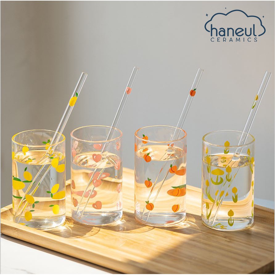 Jual Gelas Kaca Areum ala Korea | Home Cafe Korean Glass | Gelas ...