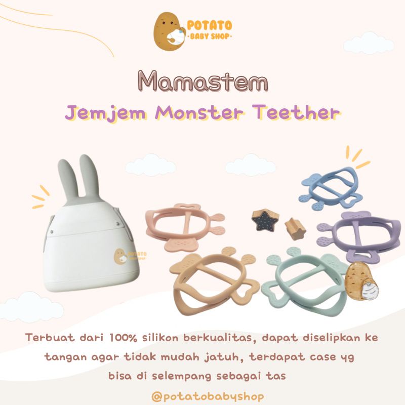 Jual Mamas Tem - Jem Jem Monster Teether Butterfly With Bunny Case ...