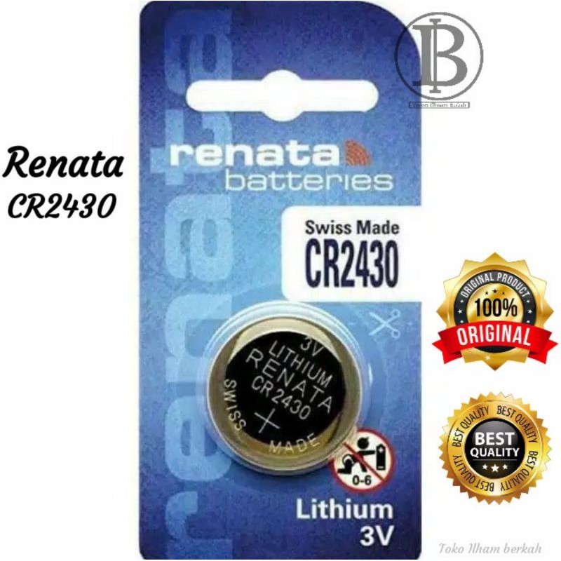 Jual Baterai RENATA CR2430 / CR 2430 Original Battery Batre Batrai Jam Tangan / CR2430 Lithium ...