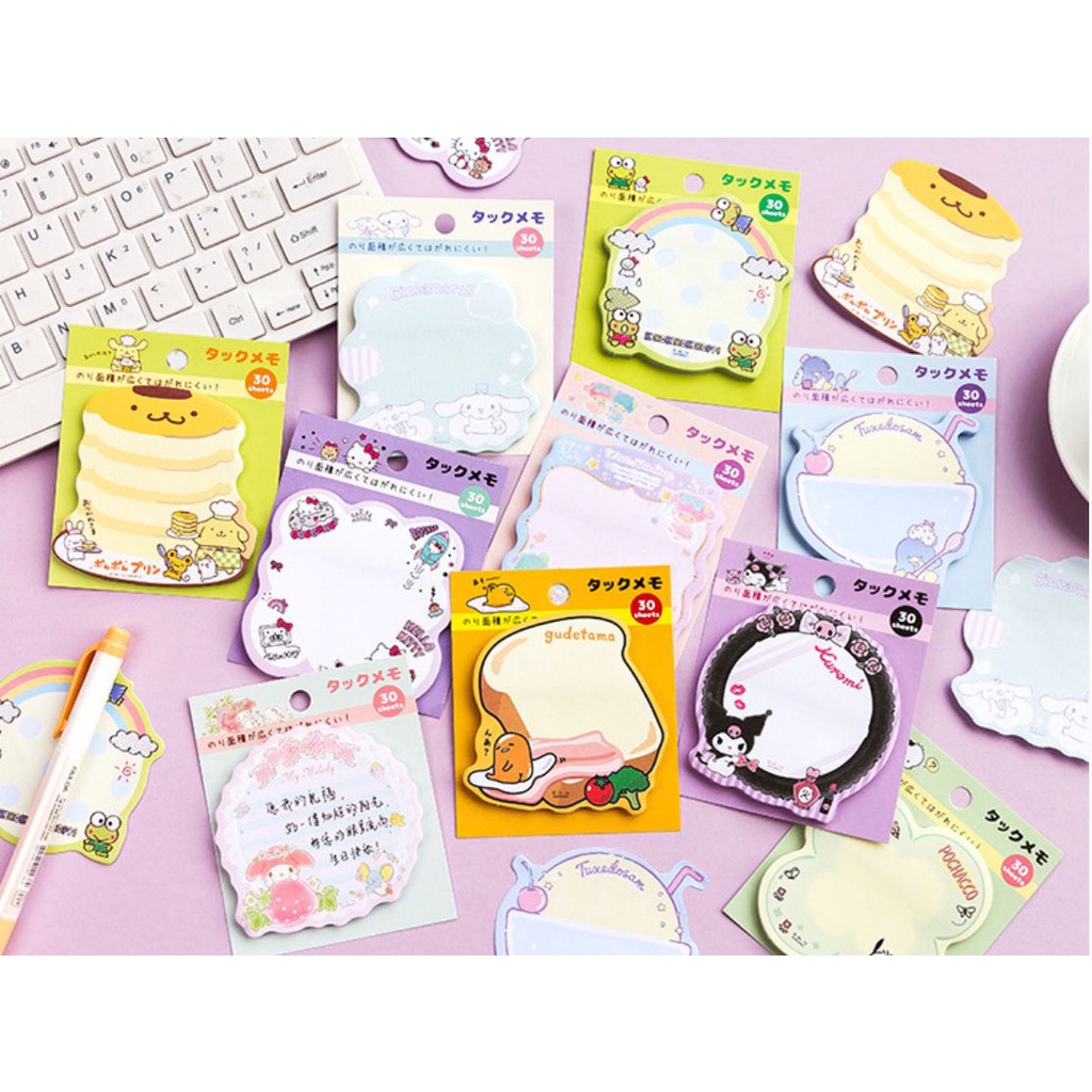 Jual STICKY NOTES MEMO STIKER KUROMI MELODY HELLO KITTY GUDETAMA TWIN ...