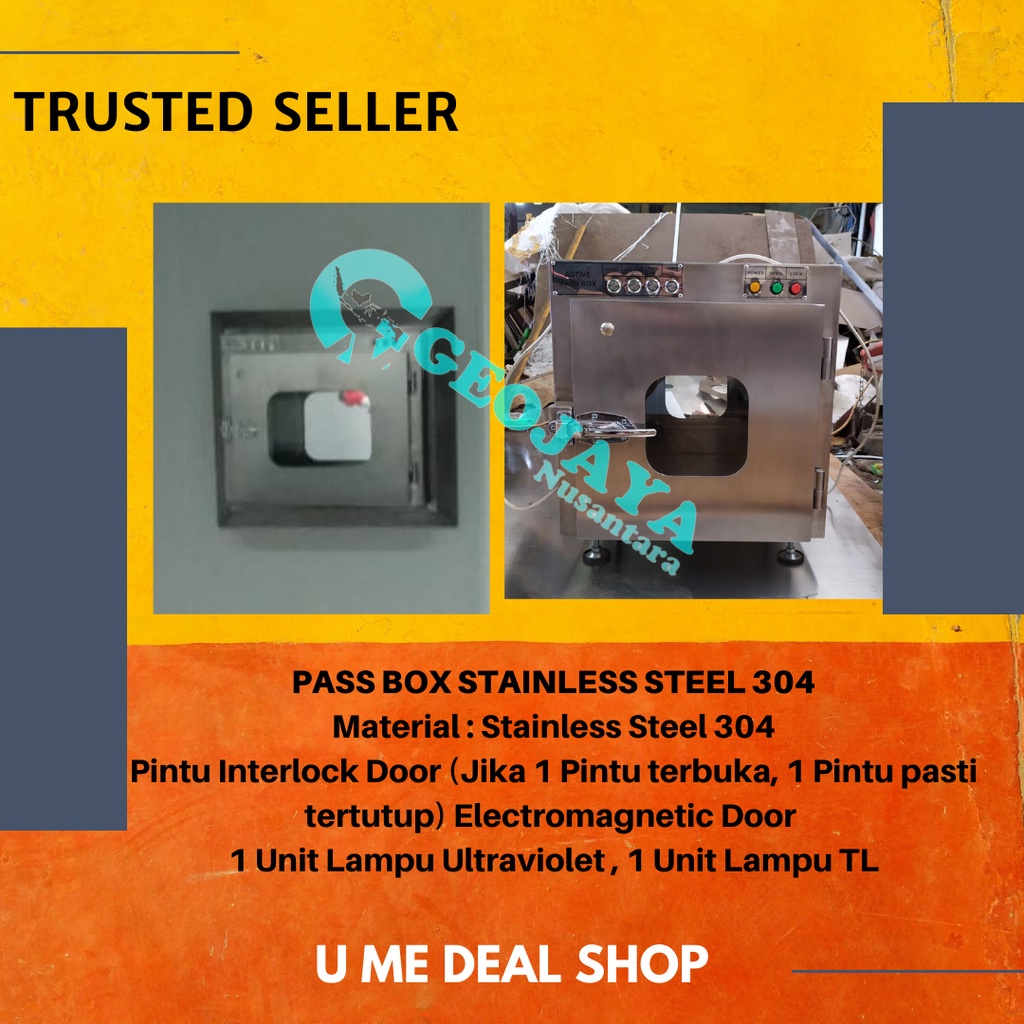 Jual Pass Box 45x45x45 STAINLESS STEEL 304 / PASSBOX CLEAN ROOM ...