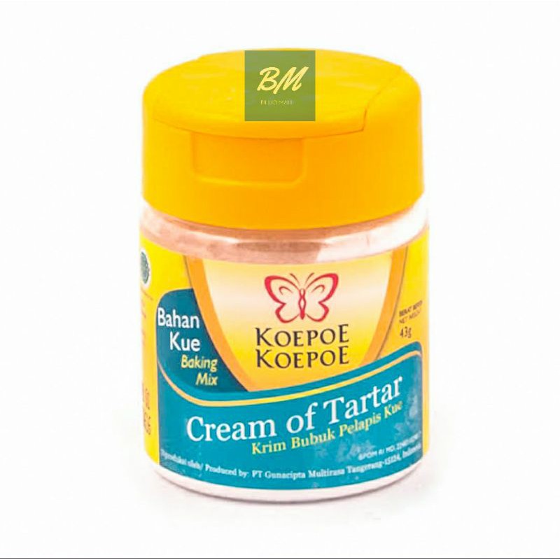 Jual Koepoe Kupu Cream of Tartar 43 gr Krim Bubuk Pelapis Kue | Shopee ...