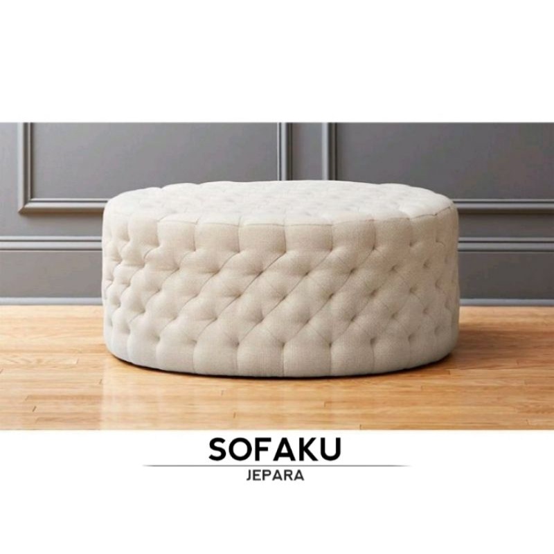 Jual big Puff Sofa Stool bulat Ottoman stol cantik kekinian | Shopee ...