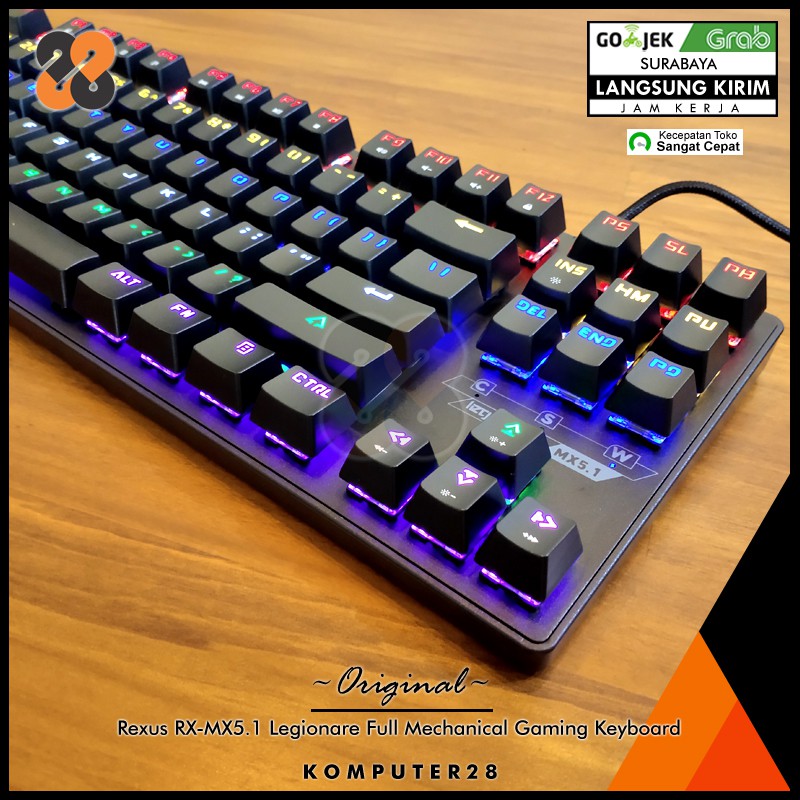 Jual Rexus RX-MX5.1 Legionare Full Mechanical Gaming Keyboard - Anti ...