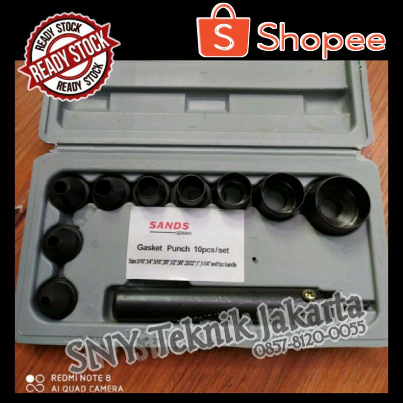 Jual Plong Set Gasket Punch 10 pcs (3/16" - 1.1/4") Alat Pembolong ...