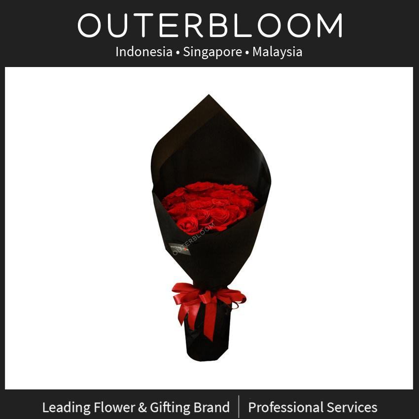 Jual Buket Bunga Mini - Black Pearl Classic Red Small Bouquet | Shopee ...