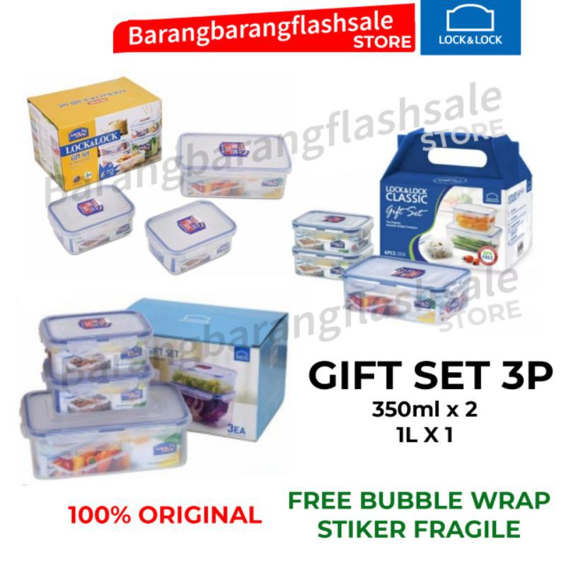 Jual Lock n Lock Classic Gift Set 3 pcs HPL817R03 Kado Hampers ...