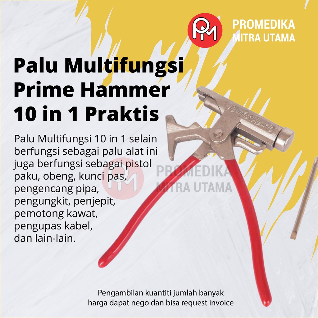 Jual Palu Multifungsi Prime Hammer 10 in 1 Praktis Mudah Kuat | Shopee ...