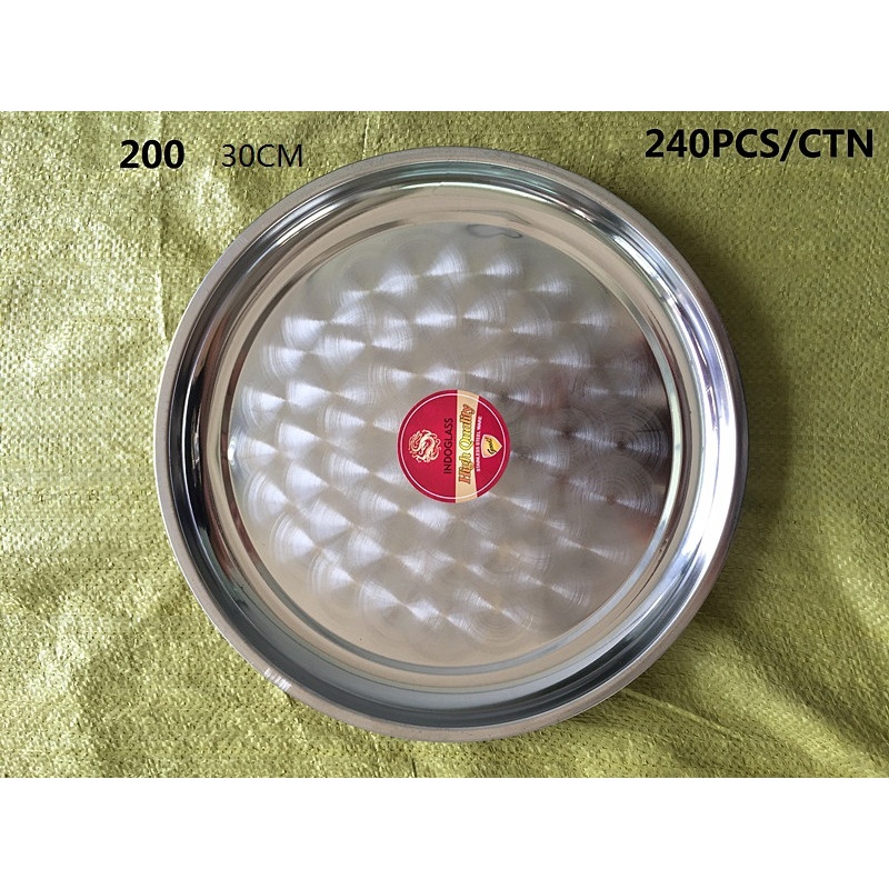 Jual Nampan Baki Bulat Stainless Polo 35 cm | Shopee Indonesia