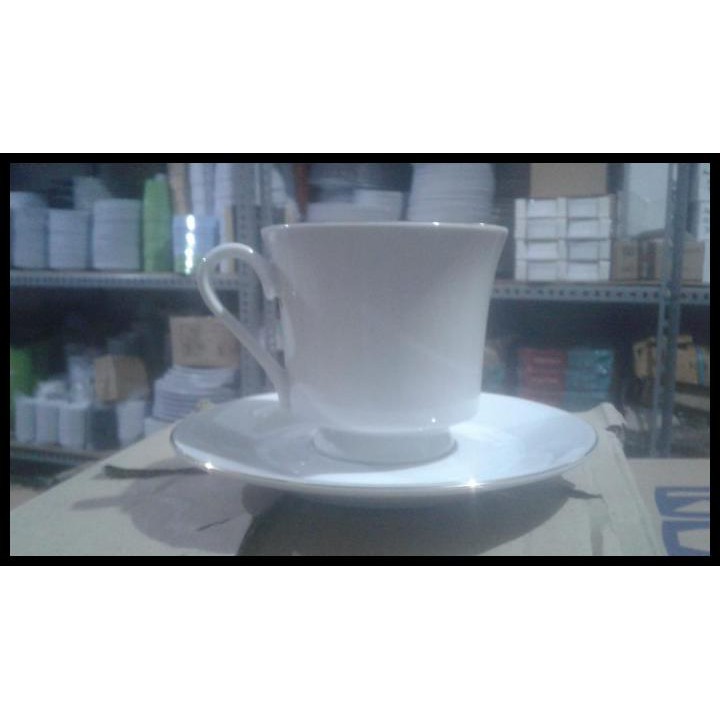 Jual GELAS CANGKIR TATAK SET TEH KOPI KERAMIK SANGO KAKI 15501/2 ...