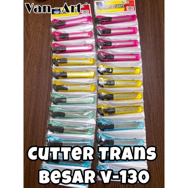 Jual (HARGA 1 LUSIN) Cutter, pemotong, pisau, cutter transparan warna ...