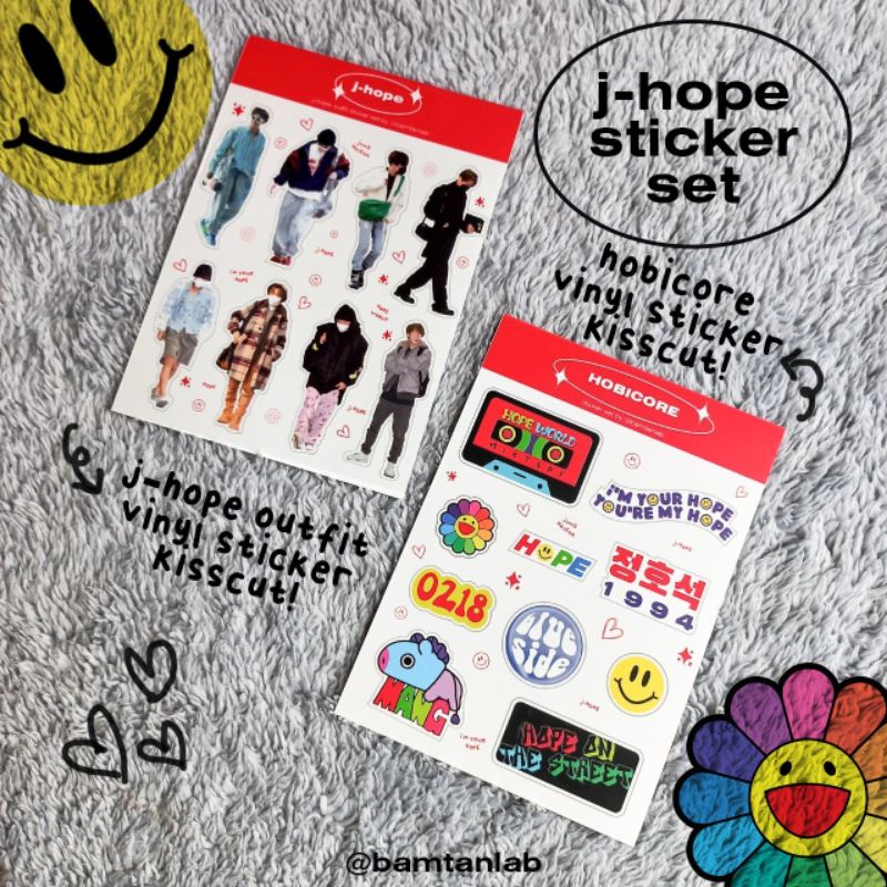 Jual J-HOPE STICKER SET / J-HOPE OUTFIT STICKER / HOBICORE STICKER ...