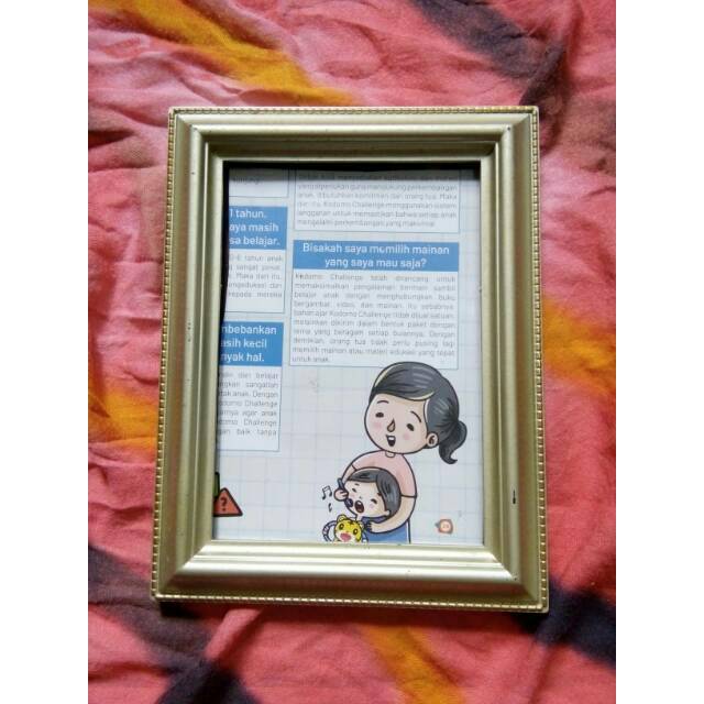 Jual Frame foto 4R gold emas kuning / Bingkai Foto gantung stand photo ...