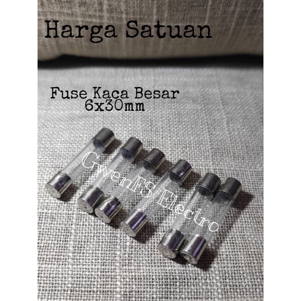 Jual (Isi 10pcs) FUSE KACA Besar 0.5Aa 1a 2a 3a 4a 5a 6a 7a 8a 9a 10a ...