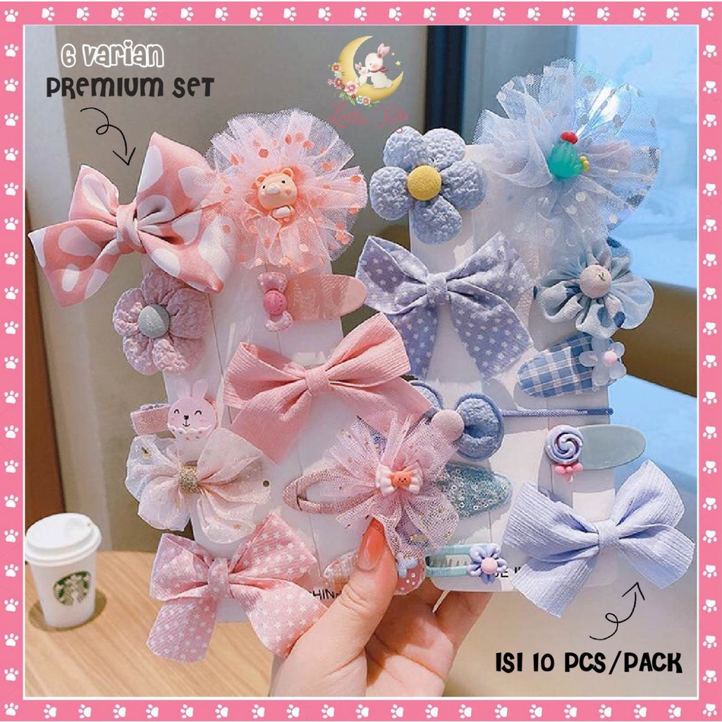 Jual SET JEPIT RAMBUT ISI 1O PCS / SET JEPIT RAMBUT ANAK LUCU / JEPITAN ...