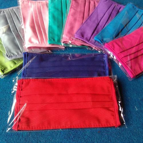 Jual Masker Bahan Oxford Premium Kain Tali Panjang Hijab Masker Hijab ...
