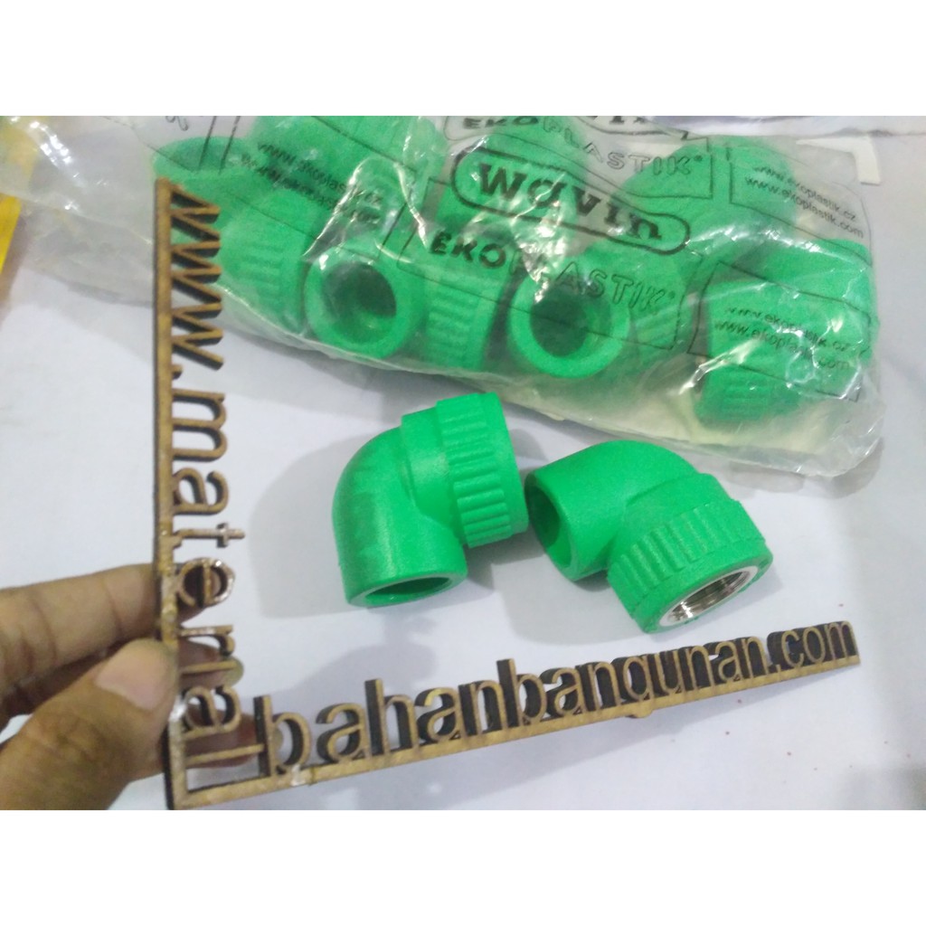 Jual knie drat dalam 90 derajat 0.5 inch KDD knee sambungan belok L keni fitting PPR | Shopee ...