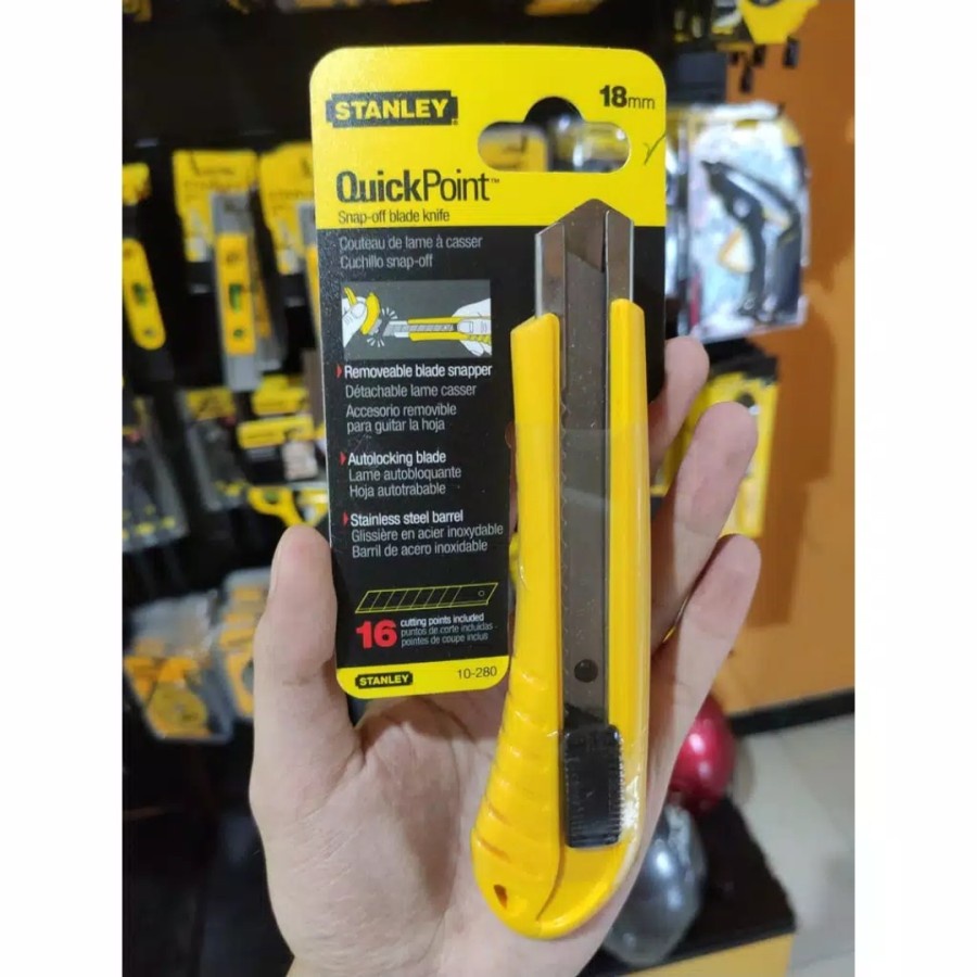 Jual STANLEY STHT10151-8 - PISAU CUTTER 18MM / QUICK-POINT SNAP-OFF ...