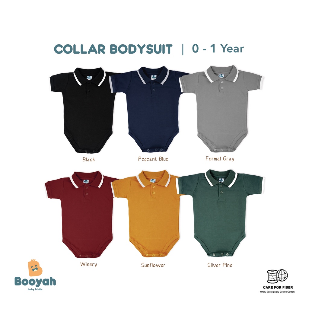 Jual Booyah Baby & Kids Polo Shirt Bayi - Collar Bodysuit (0-1 Tahun ...